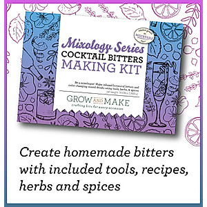 DIY COCKTAIL BITTERS Making Kit - Grow and Make Mixology Series color changing cocktails and customized mocktails become Your Own Drink Master