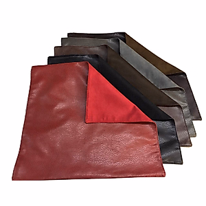 luvfabrics Furniture Protector, Recliner, Head Rest, Sofa, Love seat, Leather Protector, Computer Chair, Couch, Ford Faux Leather Vinyl, with Suede Backing (Dark Brown, 24X30 INCHES)