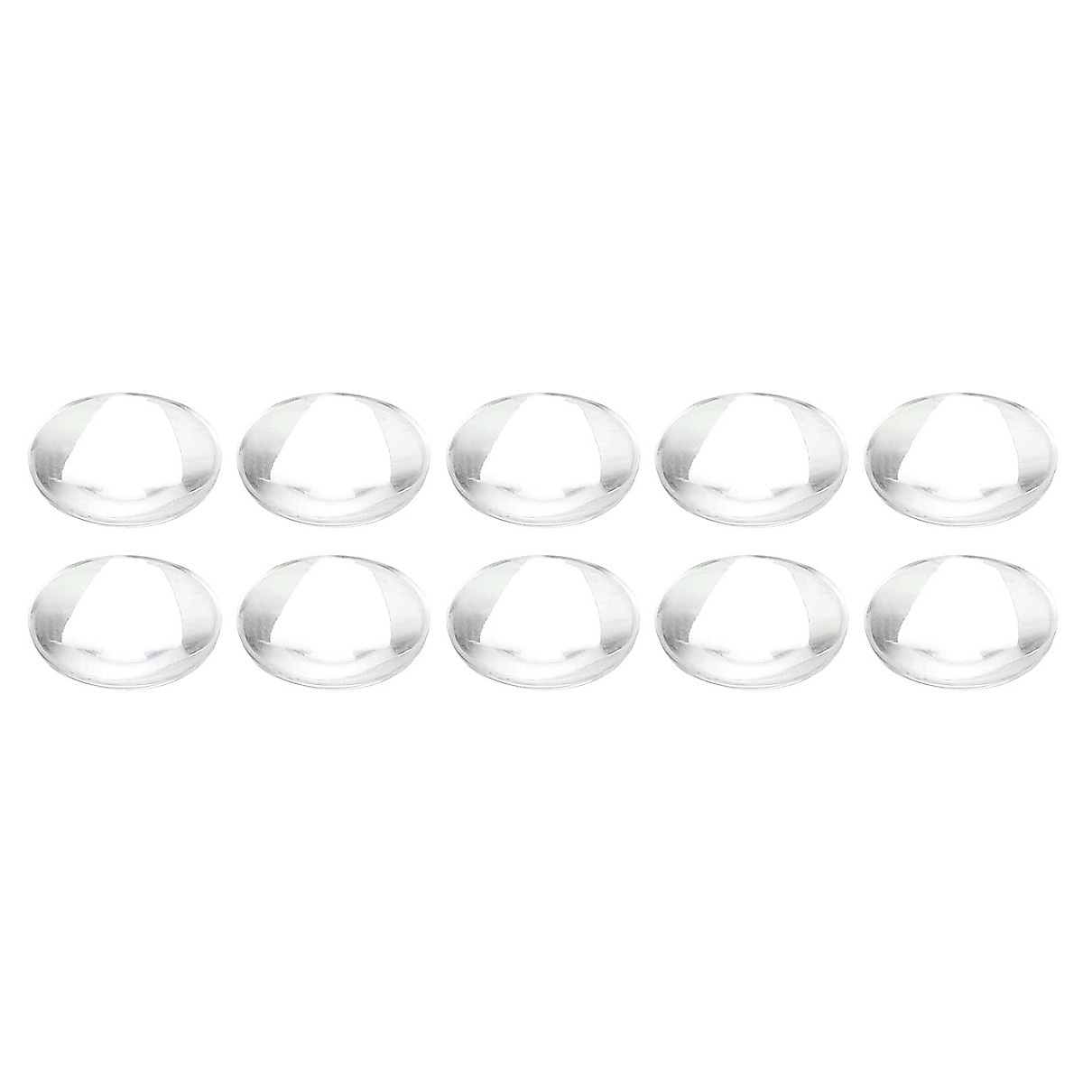 PATIKIL Diameter 10mm Double Convex Lens, 10 Pcs Acrylic LED Optical Convex Condenser Lens for Physics Classrooms Labs, Transparent