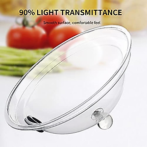 2 PCS Smoking Gun Accessory Set ,Smoking Cloche Dome Cover 6.3 Inch Lid ,4.7 Inch Smoking Gun Cup Covers Cocktail Drinks Smoking Lids ,Suitable for Bar BBQ Drinks Cooking Meat Cheese Cocktails Steak