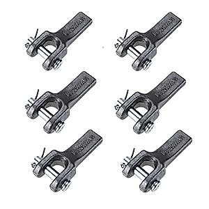 NORJIN 6 Pack 3/8 Weld-On Safety Chain Retainer, Forged Steel Chain Hooks for Truck Trailer Hitch, 25000LBS WLL 