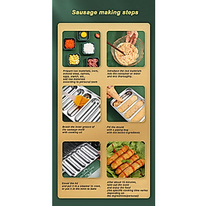 TIYOORTA Stainless steel Sausage Mold 6 Cavity for Homemade Hot Dogs, Non-Stick DIY Hot Dog Mold for Oven steamer (Style A)