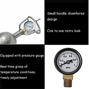 Hand Popcorn Machine, High Pressure Popcorn Maker, Chinese Traditional Old-Fashioned Pop Corn Machine, Stainless Steel Mini Hand Cannon Food Amplifier