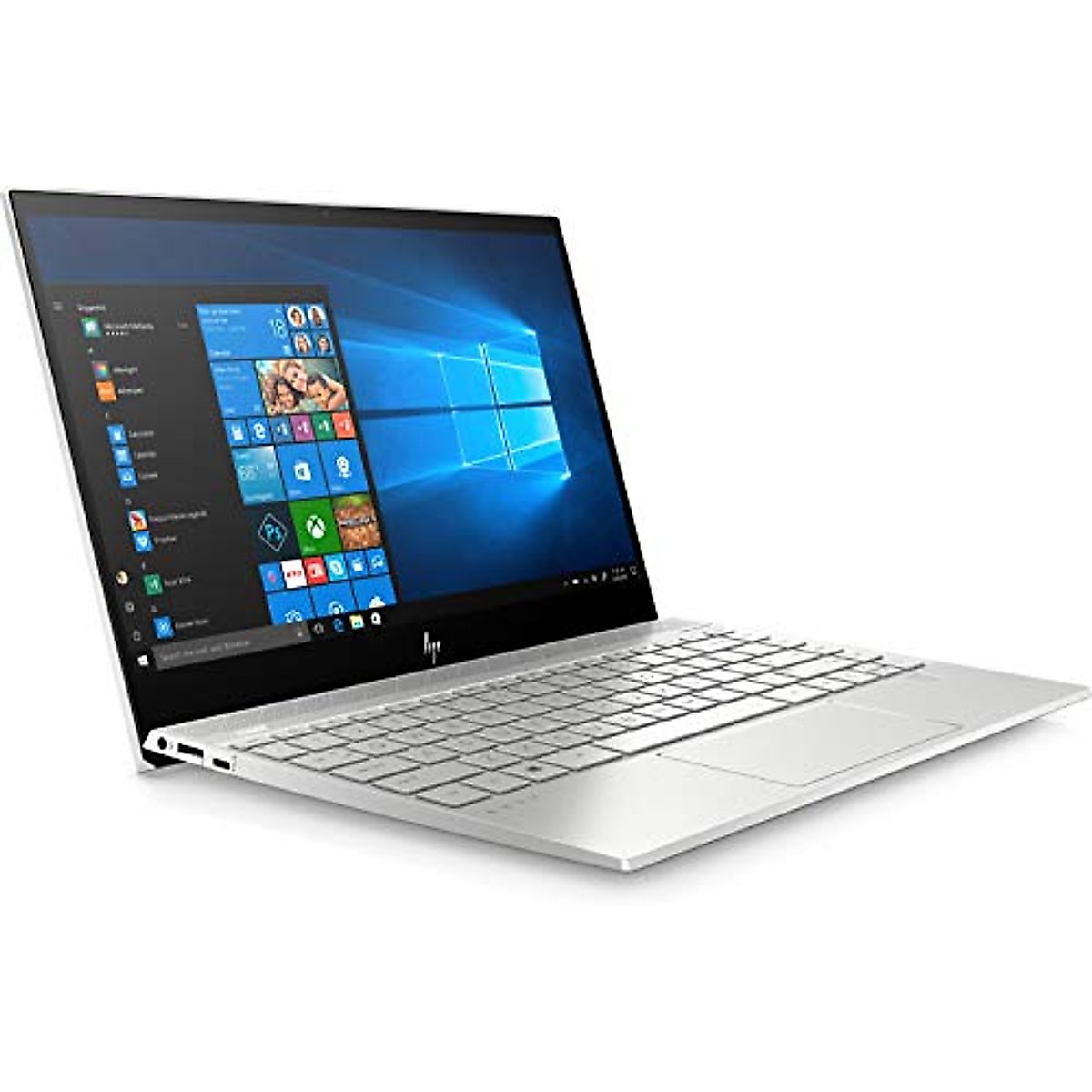 HP Envy Laptop, 13.3" Full HD Screen, Intel Core i5-8265U Quad-Core Processor, 8GB RAM, 256GB SSD, Wi-Fi, Bluetooth, Webcam, Backlit Keyboard, Fingerprint Reader, Windows 10, Silver (Non-Touchscreen)