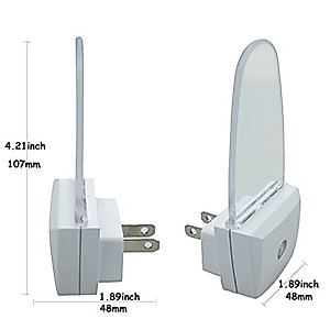 4 Pack Night Light Lamp with Dusk to Dawn Sensor, Plug in, Blue Led Night Light