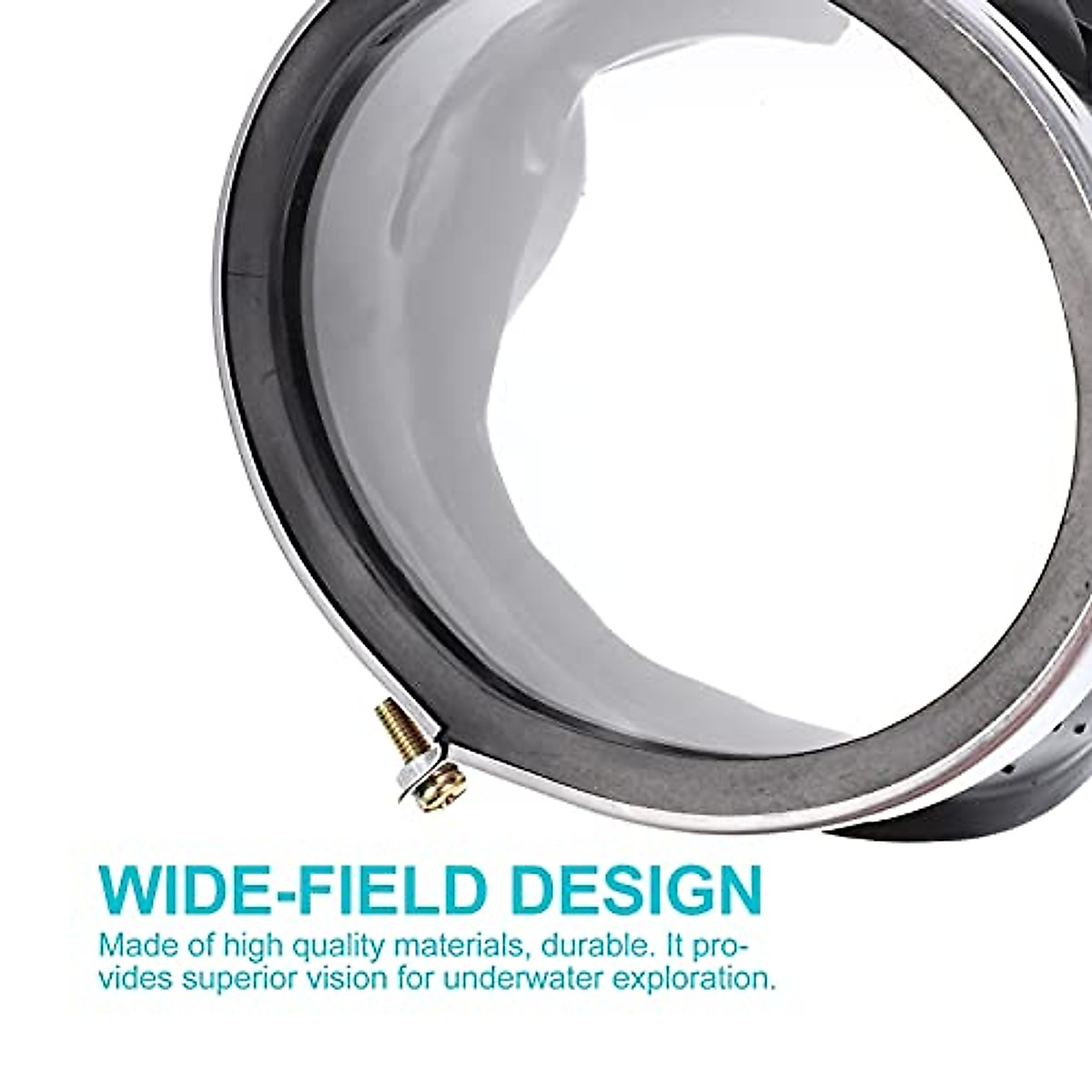 BESPORTBLE Single Lens Snorkel Retro Oval Glass Silicone Scuba Dive Anti- Fog Anti- Leak Wide Vision Diving Swimming Goggles for Men Women