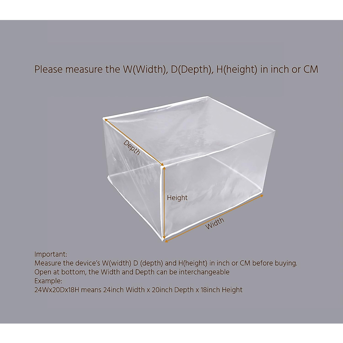 Dust Cover Case for grill pan,steamer ovens and kitchen appliance, clear water proof rectangular anti-tear protect jacket