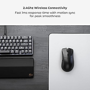 Glorious Gaming Model D 2 PRO Wireless Gaming Mouse - 2.4GHz Wireless 1ms delay, 100M clicks, 60g Ultralight, Long Battery Life, 26K DPI BAMF 2.0 Sensor, Ergonomic, 6 Buttons, PTFE Feet