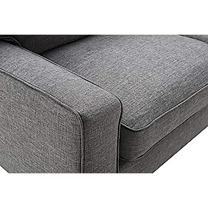 Serta Palisades Upholstered Sofas for Living Room Modern Design Couch, Straight Arms, Soft Fabric Upholstery, Tool-Free Assembly, 73" Sofa,Grey
