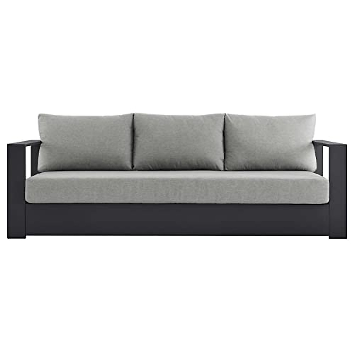 Modway Tahoe Patio Aluminum Sofa with Gray Gray Finish EEI-5676-GRY-GRY