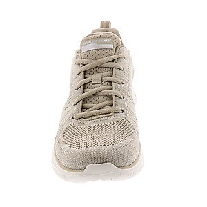 Skechers Sport Women's Women's Track Sneaker, Taupe/Pink=TPPK, 7