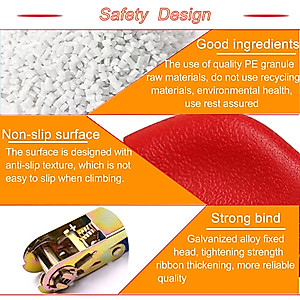 KINSPORY 16PC Tree Climbing Holds and 6pc Tree Ratchet Straps Climber Kit, Oversized Pig Nose Climb Rock Holds Kit for Outdoor Ninja Warrior Obstacle Course Training