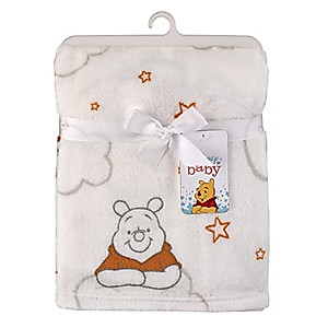 Disney Winnie The Pooh Red and White Clouds Super Soft Baby Blanket