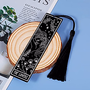 Tarot Bookmark Book Lovers Birthday Gifts for Women Men Bookmarks with Tassels for Friend Bookish Daughter Female Christmas Gifts for Kids Teenage Girls Her Stocking Stuffers Book Club Gift Bookmarker