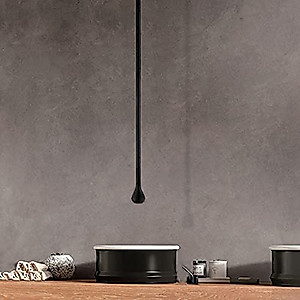 Bathroom Bathtub Hang Ceiling Faucet Solid Brass Ceiling Basin Faucet Wall Mounted Tub Mixer Tap Spout Ceiling Water Drop Taps (Rose Gold-A)