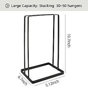 HAKDAY Hanger Stacker Organizer Stand, Portable Hanger Holder Laundry Room Organization Hanger Rack Storage(Black)