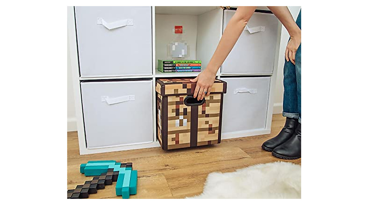 Minecraft 13-Inch Crafting Table Storage Bin - Organize in Style