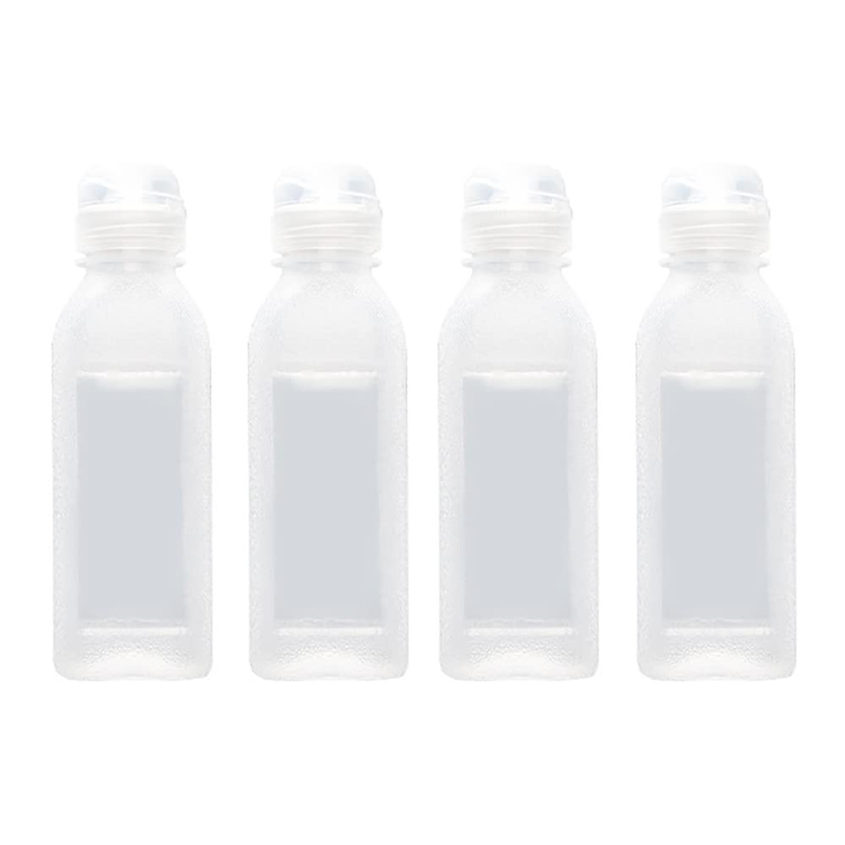 CHENSHUO Plastic Squeeze Bottle, Clear Condiment Squeeze Bottle, With Silicone Valve Non Return Cap,Suitable for Oil, Honey, BBQ Sauce and Condiments,10 OZ Anti Slip Squeeze Bottle,4 Pieces
