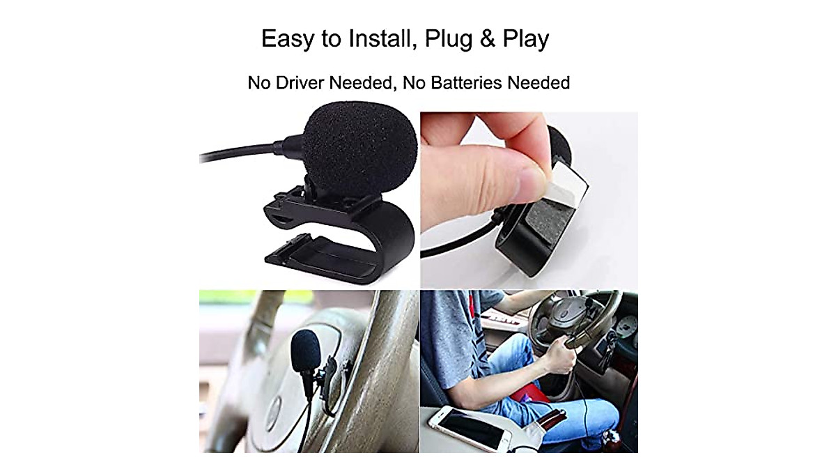 MICMXMO Car Microphone 3.5mm - Clear Hands-Free Audio
