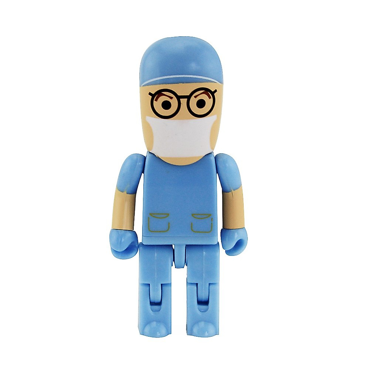 Usbkingdom 32GB USB 2.0 Flash Drive Blue Robot Doctor Surgeon Nurse Shape Pen Drive Thumb Drive Memory Stick Pendrive Jump Drive Flash Disk