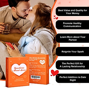 UMONIE Conversation Cards for Couples, Fun Questions Couples Games for Date Night, Cards Game for Couples to Strengthen Relationships, Romance, Trust - Valentine's Day Couples Gifts for Him/Her/Them