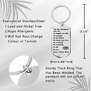 BoomBoomGifts Gifts to Husband from Wife,To My Husband Journal from Wife,Leather Journal Gifts to Husband from Wife,Pocket Watch to Husband,Husband Keychain from Wife,Wife to Husband Gift