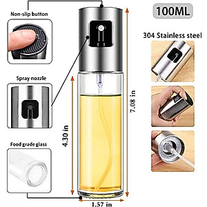 Hweryho Oil Sprayer for Cooking, Olive Oil Sprayer Mister, 105ml Olive Oil Spray Bottle, Olive Oil Sprayer for Air Fryers, Oil Sprayer, Olive Oil Spray for Salads, Barbecues, Kitchen Baking,Salad,BBQ