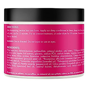 Mielle Organics Babassu & Mint Deep Conditioner with Protein, Moisturizing & Conditioning Deep Treatment, Hydrating Repair for Dry, Damaged, & Frizzy Hair, 8-Ounces