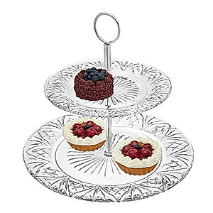 Godinger 2 Tier Platter Tray Server - Dublin Collection