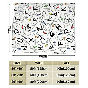 Throw Blanket, Luxury Cozy Fleece Blanket, Warm Super Soft Comfort Caring 40" x 50", White