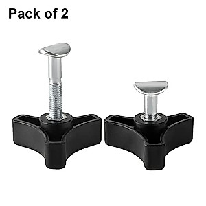 ZLKSKER 2 Sets Lawn Mower Handle Knobs Nut Bolt, Triangular Handle Fastening Screw Set Replacement for Honda Lawn Mower & Other Lawn Mower