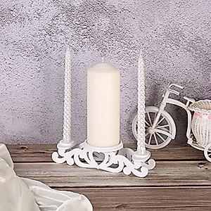 Rozrety Unity Candle Holder-Unity Candles Stand for Wedding Ceremony Set-Pillar Candle Holders for Weddings Centerpiece Decoration(Candles not Include)