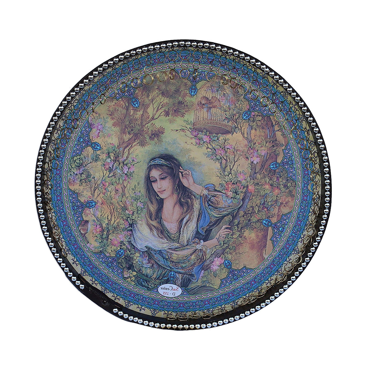 Persian Painting Daf, Deff, Def, Erbane, Bendir With Soft Case NDR-155