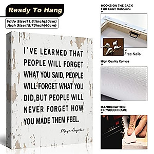 Maya Angelou Motivational Quotes Wall Art for bedroom Iconic Black Women History Inspirational Wall Decor african american wall art for living room aesthetic wall art retro farmhouse artwork positive Canvas Print framed nice gifts (Upgraded Version)