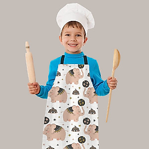 Kids Art Smocks,Apron For Toddler With Pockets, Kids Cotton Apron Toddler,Kids Artists Aprons,For Little Cooks and Messy Artists,Painting Kindergarten Art Craft Cooking.