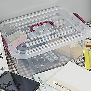 Joyeen 8 Quart Plastic Latching Storage Bins, Storage Boxes with Lids Set of 2