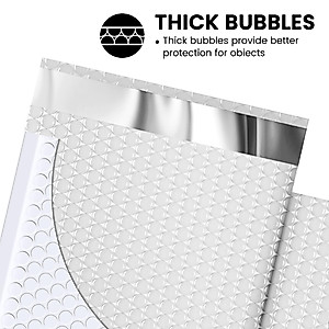 Fuxury Bubble Mailer, 6x10 Inch Bubble Mailers 50 Pack, Self-Seal Adhesive Padded Envelopes, Water Resistant Mailers, Shipping Envelopes for Packaging, Small Business, Mailing,Bulk White#0