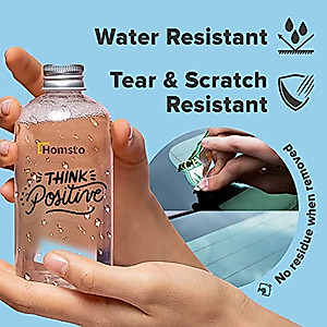 Homsto Vinyl Sticker Paper, Frosty Clear Printable Vinyl Sticker Paper for Inkjet Printer, Quick-Drying, Water and Scratch-Resistant, Self-Adhesive for Most Surfaces, 8.5 x 11 Inches, 20 Sheets