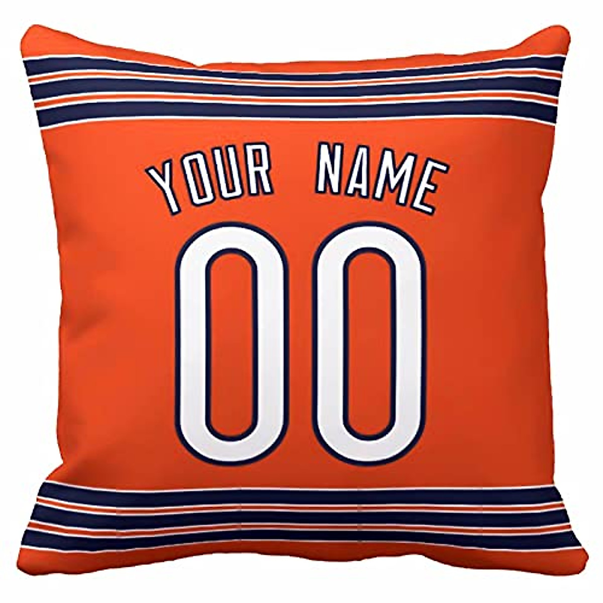 ANTKING Chicago Throw Pillow Custom Any Name and Number for Men Youth Boy Gift 16" x 16", 18" x 18"