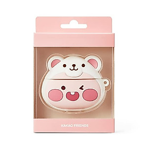 KAKAO Official Merchandise- Snow Village Theme Cases Compatible with Airpods 3rd Generation-Ryan in Penguin Costume and Apeach in Polar Bear Costume (Polar Bear Apeach)