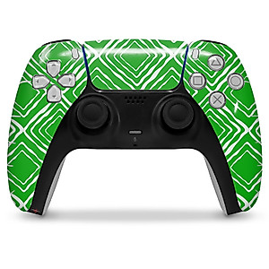 WraptorSkinz Skin Wrap compatible with Sony PS5 DualSense Controller Wavey Green (CONTROLLER NOT INCLUDED)