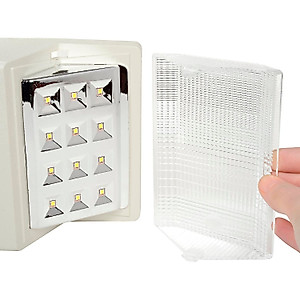 Global Industrial 2 Head LED Emergency Unit w/Fixed Optics