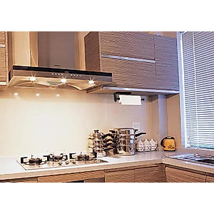 Paper Towel Holder, Drilling Under Cabinet Kitchen, 13.2 inch Stainless Steel Paper Towel Roll Rack, Towel Roll Hanger for Bathroom (Black)