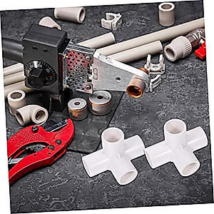 YARNOW PVC 50 Pcs Water Pipe Elbow Frame Hangers Clothes Rack with Shelf A Frame Tent PVC Dress Hangers PVC Pipe Fittings Pipe Connector for Storage Frame PVC Pipe Tee White