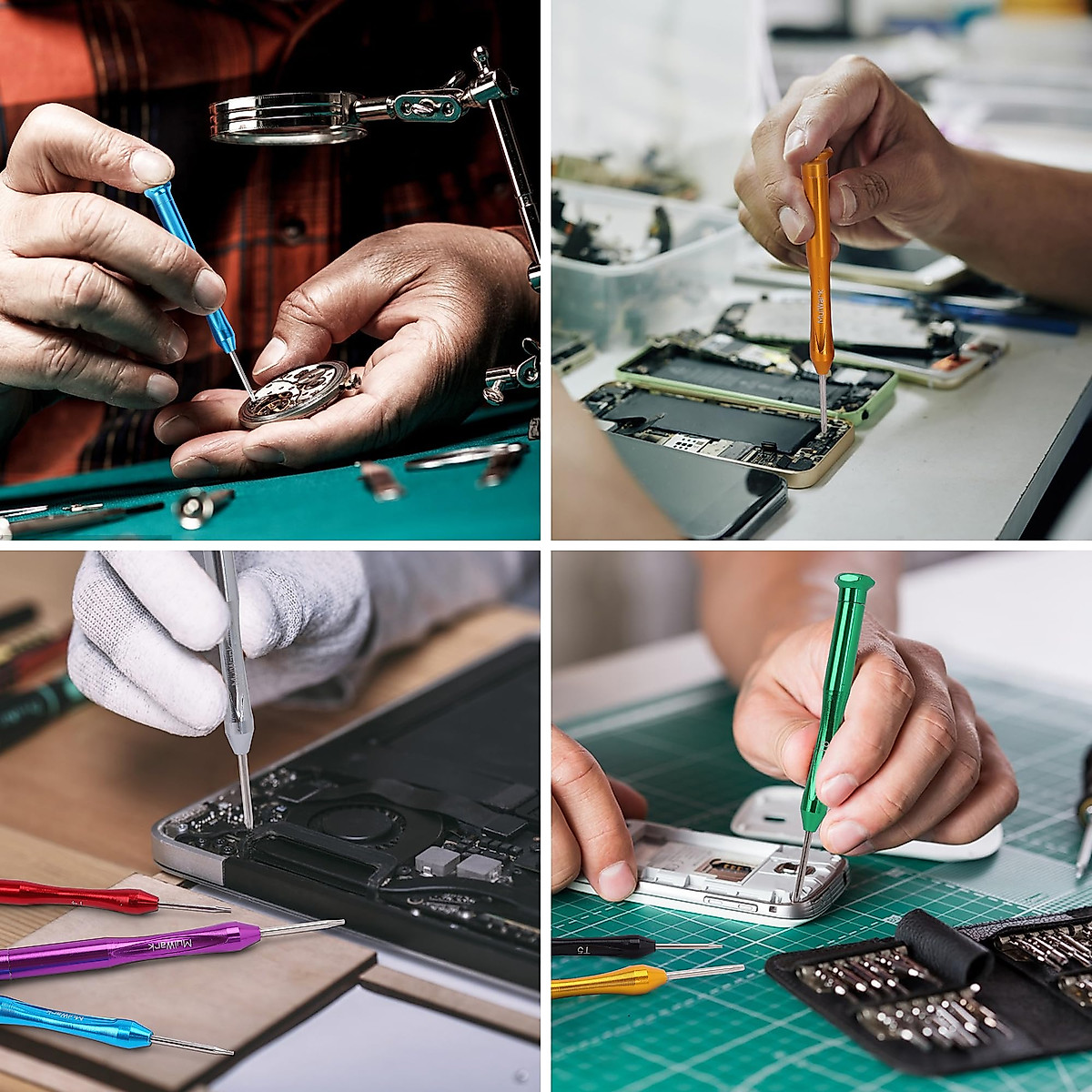 MulWark 8pc Mini Screwdriver Set - Magnetic Torx Screwdrivers Repair Kit for Electronics, Jewelry, Eyeglasses, Xbox Controller, iMac, Watch Screwdriver - Compatible Small Screwdriver Set