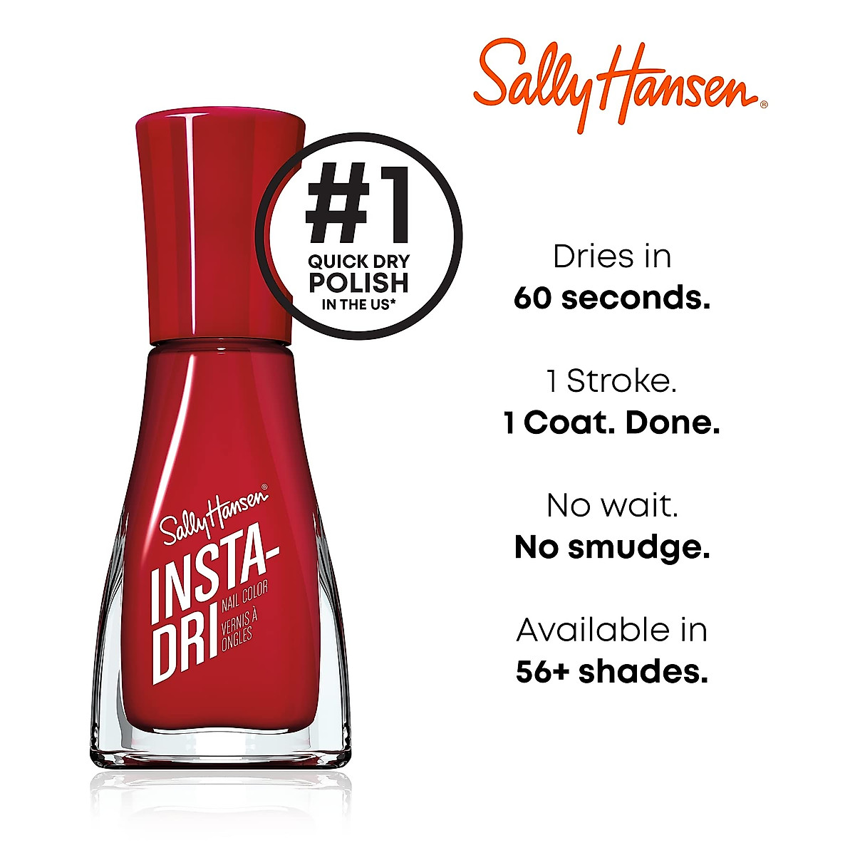 Sally Hansen Insta Dri Fast Dry Nail Polish, PEEPS Pink, 0.31 fl oz