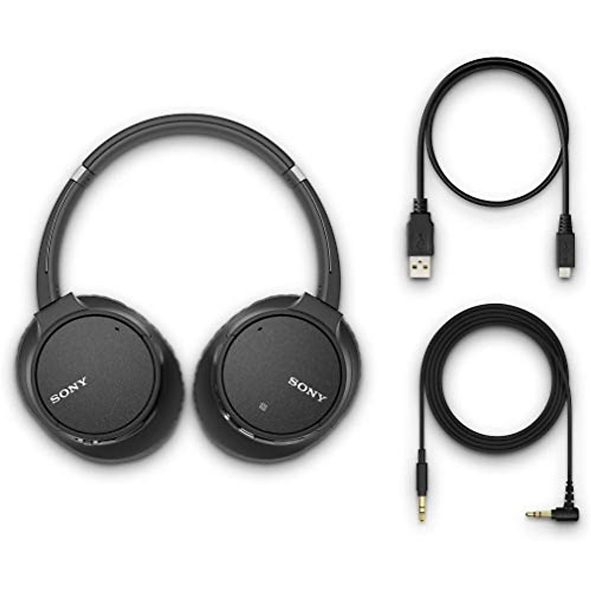 Sony Noise Cancelling Headphones WHCH700N: Wireless Bluetooth Over The Ear Headset with Mic for Phone-Call and Alexa Voice Control (Black)