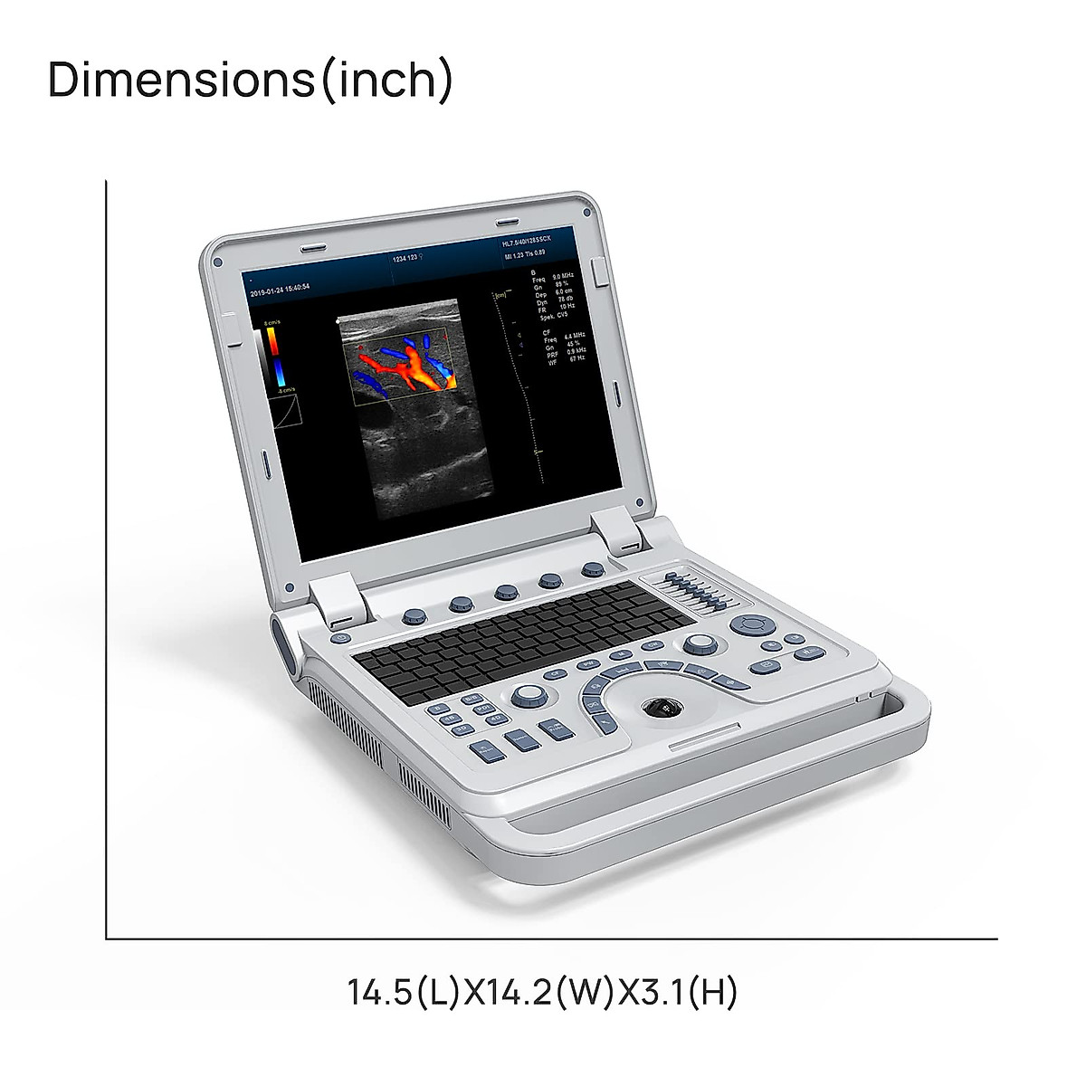 CONTEC Veterinary Ultrasound Scanner Color Doppler for Pregnancy in Animals/Goats/mare/Horses with 7.5Mhz endo-Rectal Probe