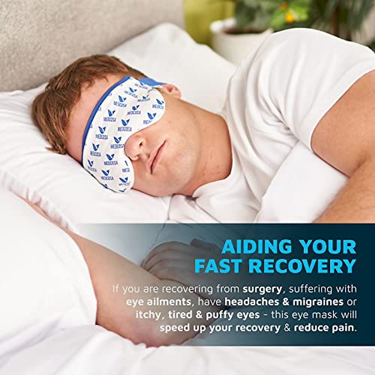 Eye Mask for Dry Eyes | Warm Eye Compress | Natural Heat Eye Mask for Styes, Blepharitis, Tired Eyes & More by Medcosa