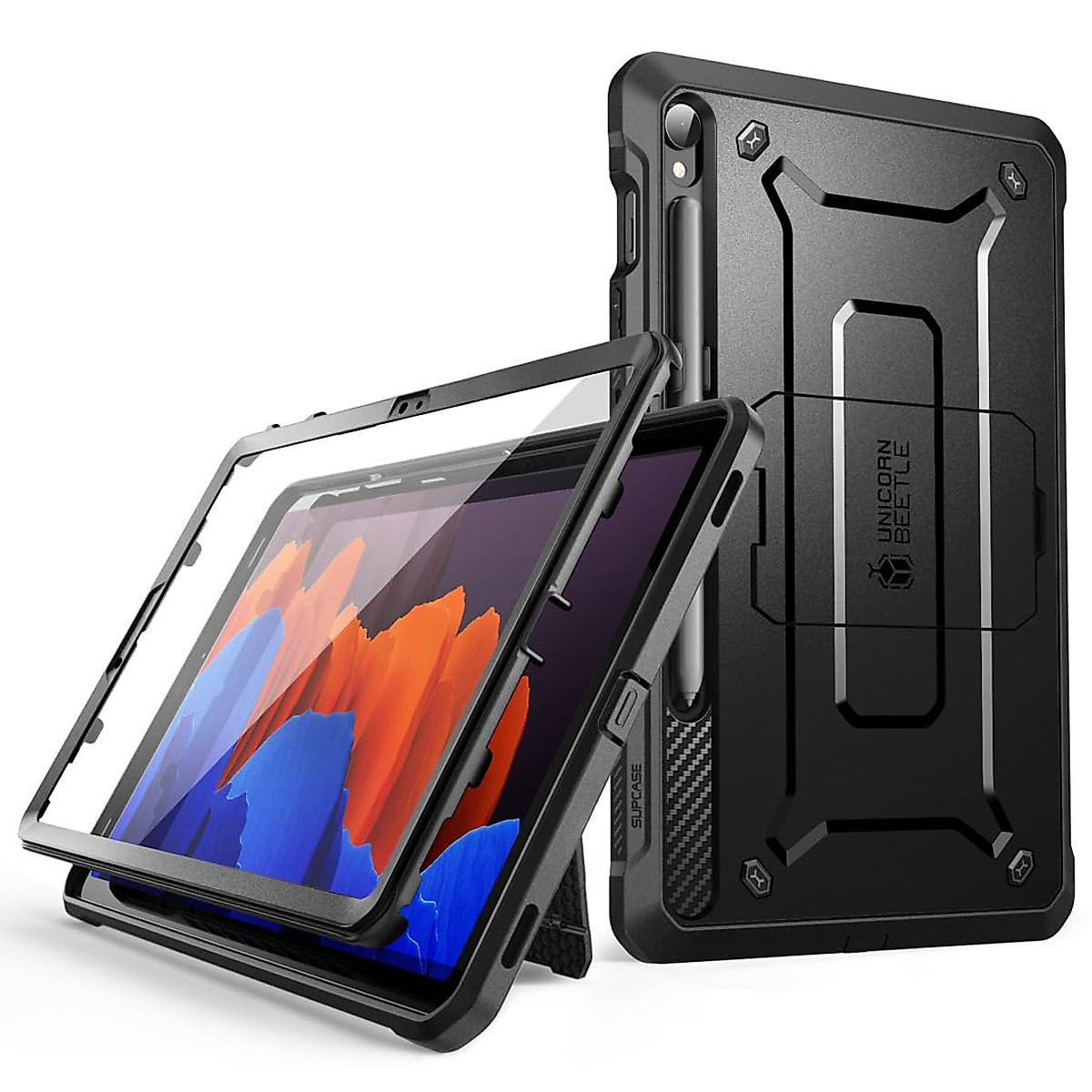 SUPCASE for Samsung Galaxy Tab S9 11 inch Case with Stand (Unicorn Beetle Pro), [Built-in Screen Protector & S Pen Holder] Full-Body Heavy Duty Rugged Tablet Cover for Galaxy Tab S9 11'', Black